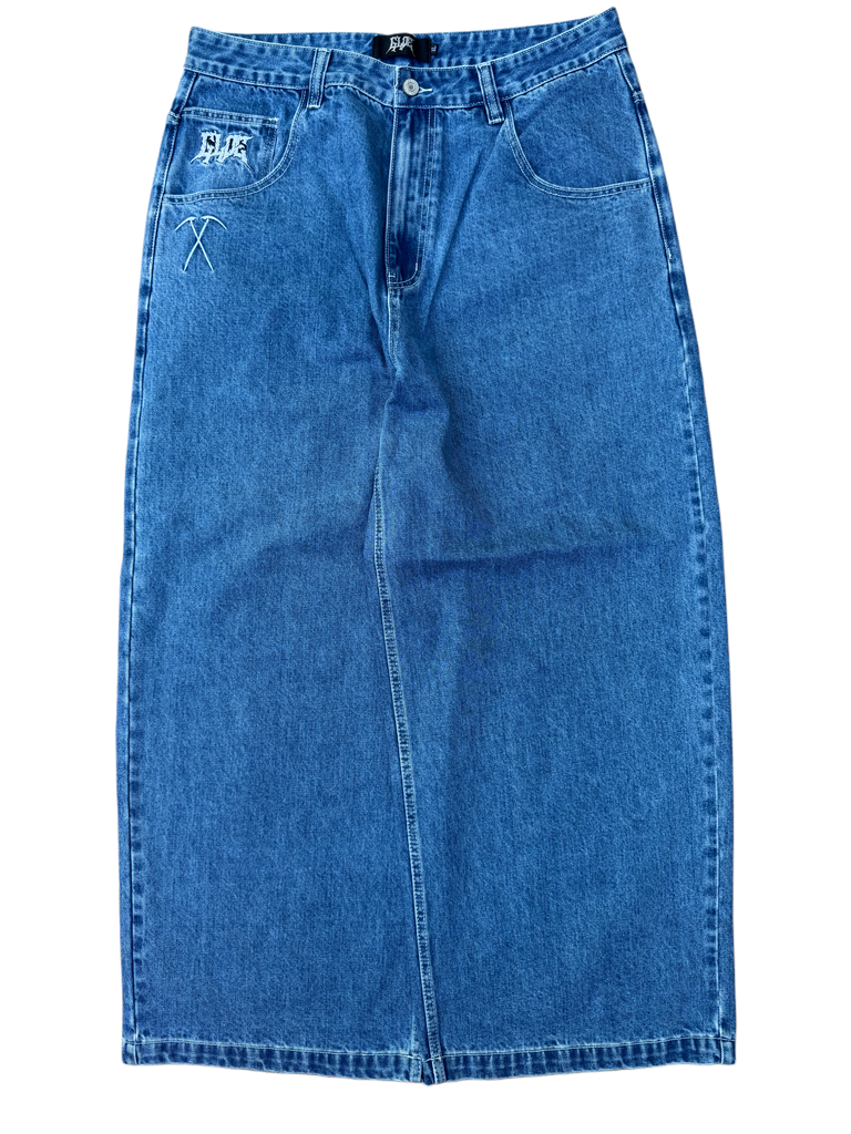 Blue Wide Leg GLOE Grim Reaper Jeans V2 – Gloe Product, Inc.