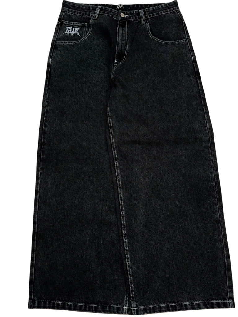 Black Wide Leg GLOE Bat Jeans – Gloe Product, Inc.