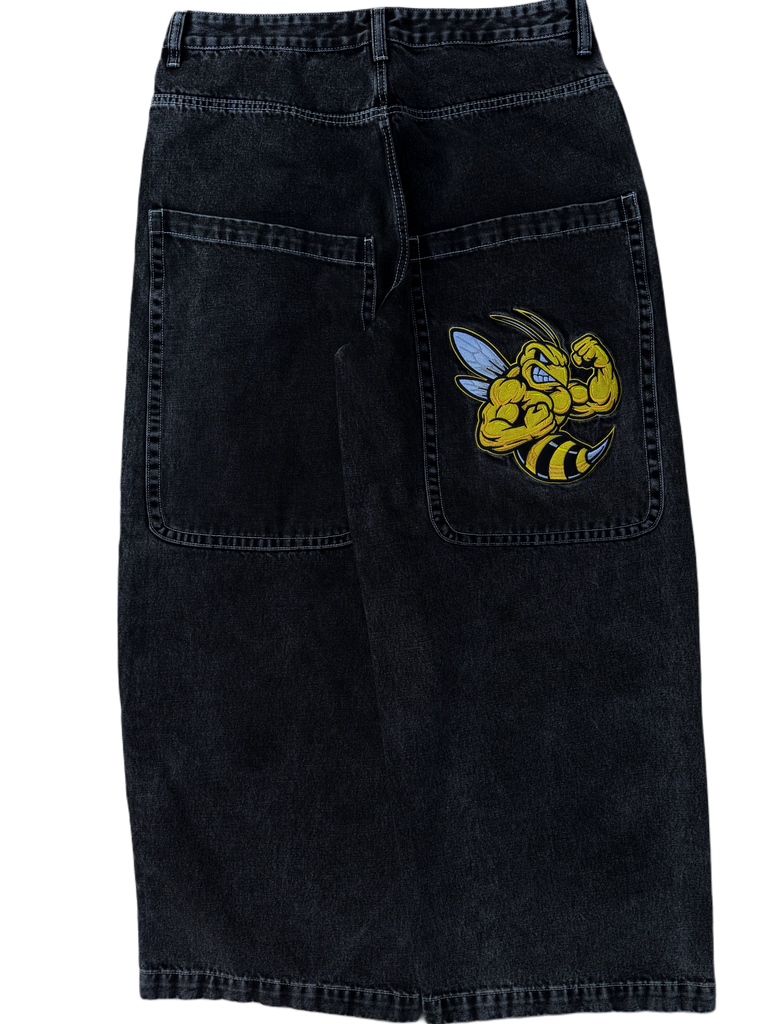 Black Wide Leg GLOE Wasp Jeans – Gloe Product, Inc.