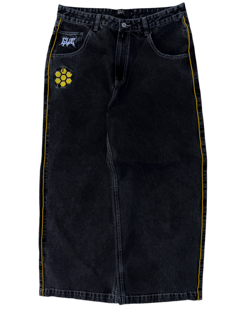 Black Wide Leg GLOE Wasp Jeans – Gloe Product, Inc.