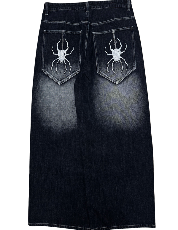 Dark Wash Wide Leg GLOE Spider Jeans – Gloe Product, Inc.